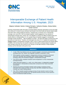 Interoperable Exchange of Patient Health Information Among U.S ...